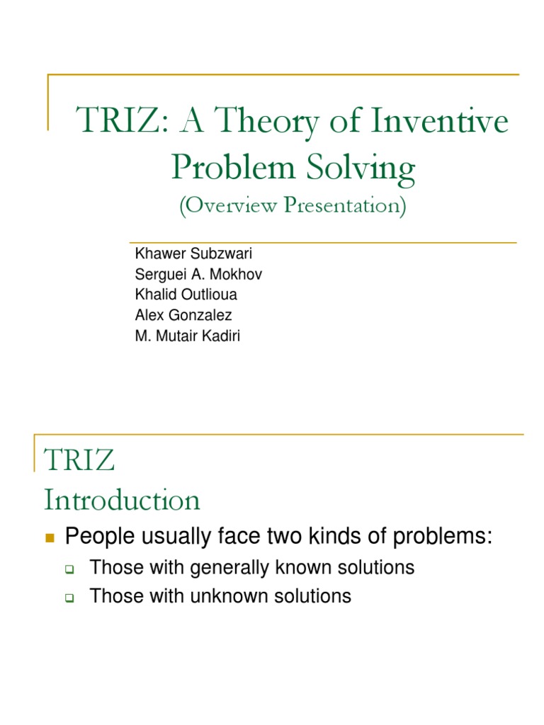 Triz | PDF | Nature