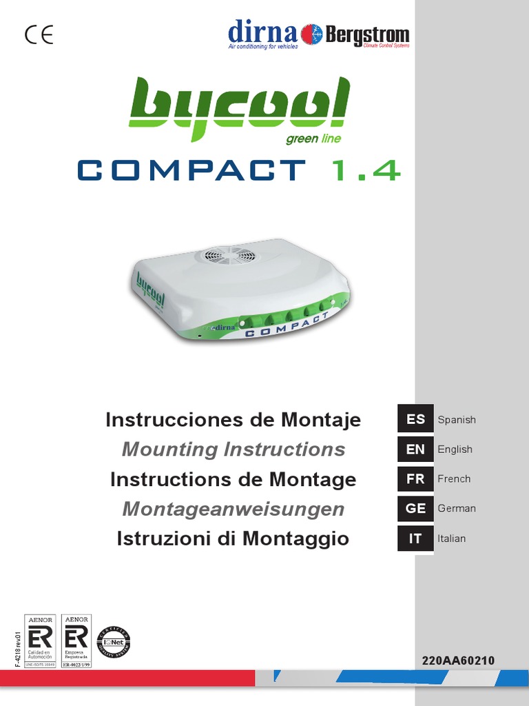 Bycool Compact 1.4 | PDF | Bienes manufacturados | Ingeniería de ...
