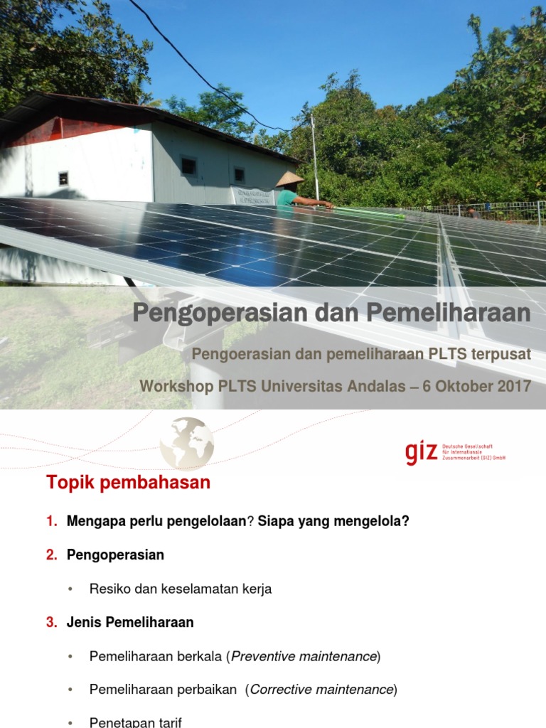 3 - Pengoperasian - Dan - Pemeliharaan PLTS PDF | PDF