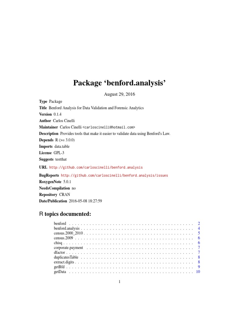 Benford's Law | PDF | Data Set | Statistics