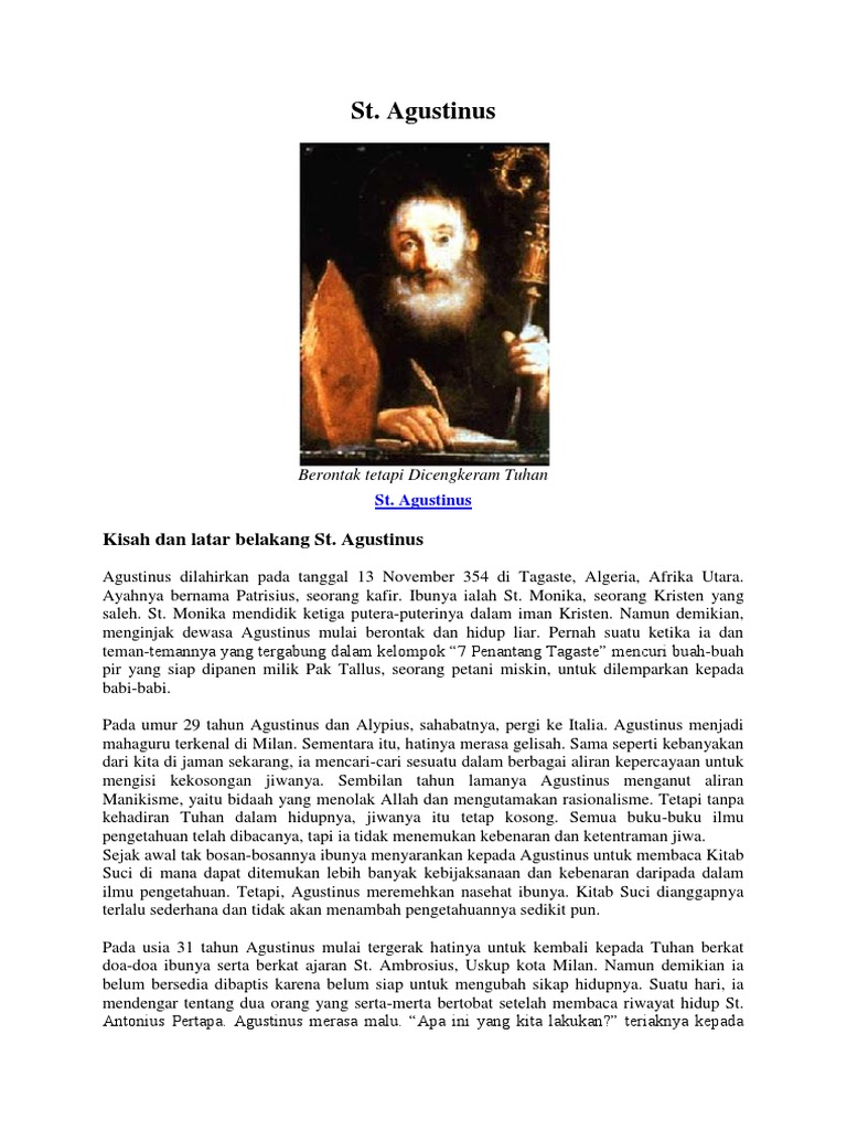 Biografi ST - Agustinus | PDF