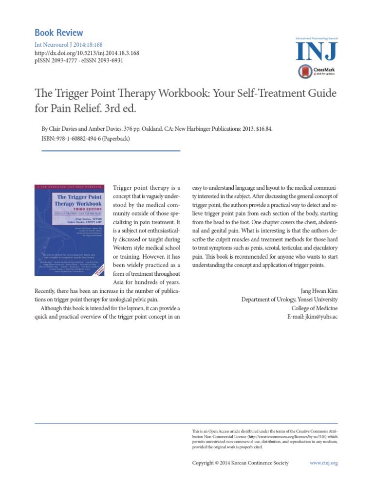 The Trigger Point Therapy Workbook: Your Self-Treatment Guide For Pain ...