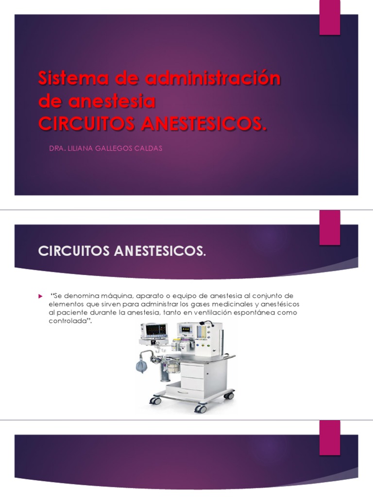 3 Circuitos Anestésicos Liliana | PDF | Anestesia | Calcio