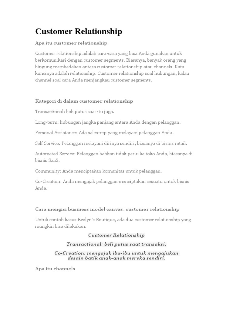 Memahami Customer Relationship dalam Bisnis | PDF