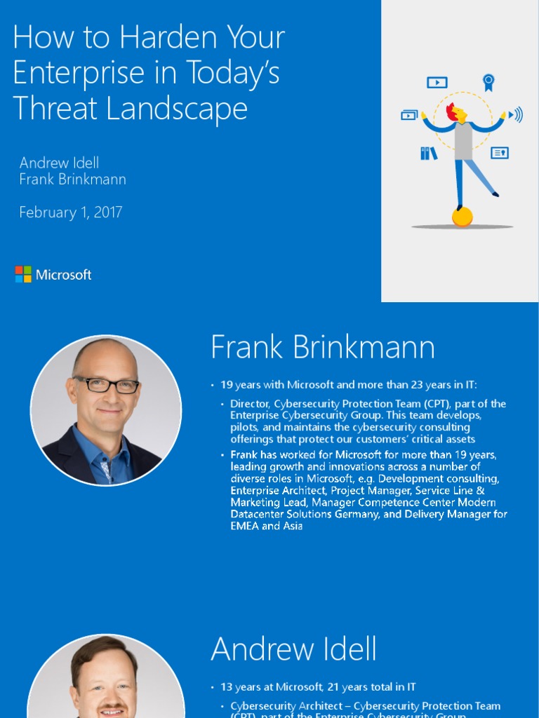 How To Harden Your Enterprise in Today's Threat Landscape: Andrew Idell ...