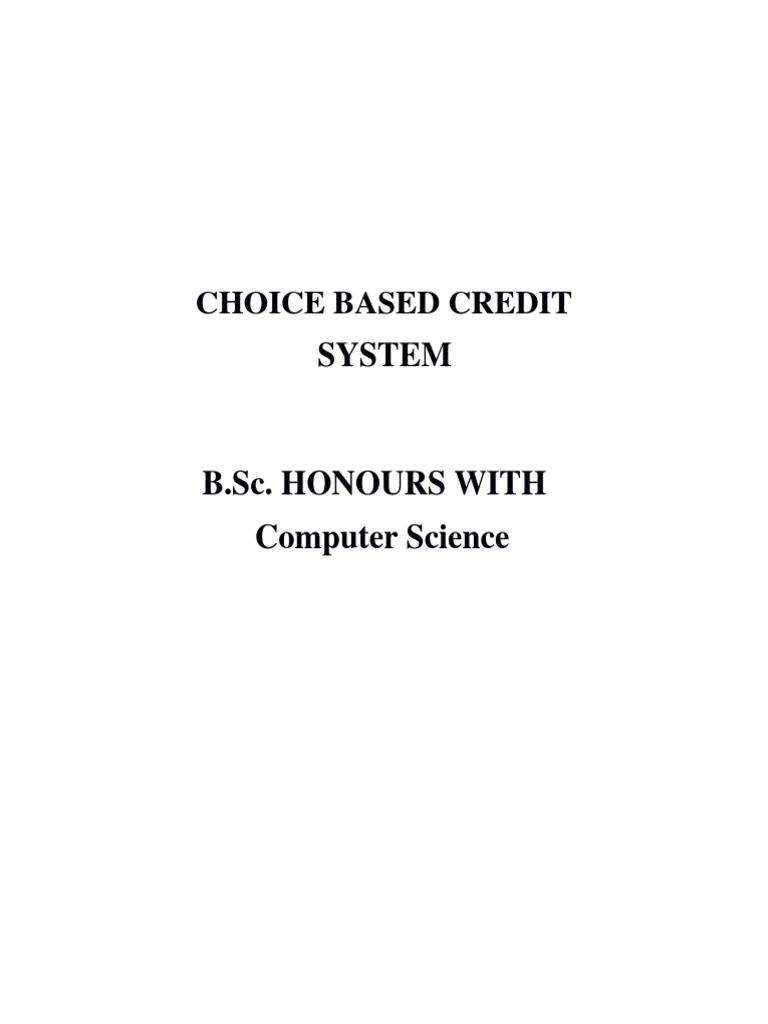 Computer Science Honours Cbcs Draft Syllabus 2 Pdf Pointer Computer Programming Computer
