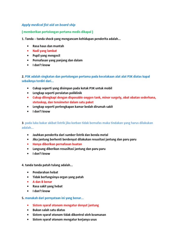 Apply Medical First Aid On Board Ship5 | PDF