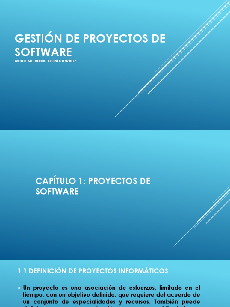 Proyectos de Software Presentación | PDF | Software | Ingeniería de ...
