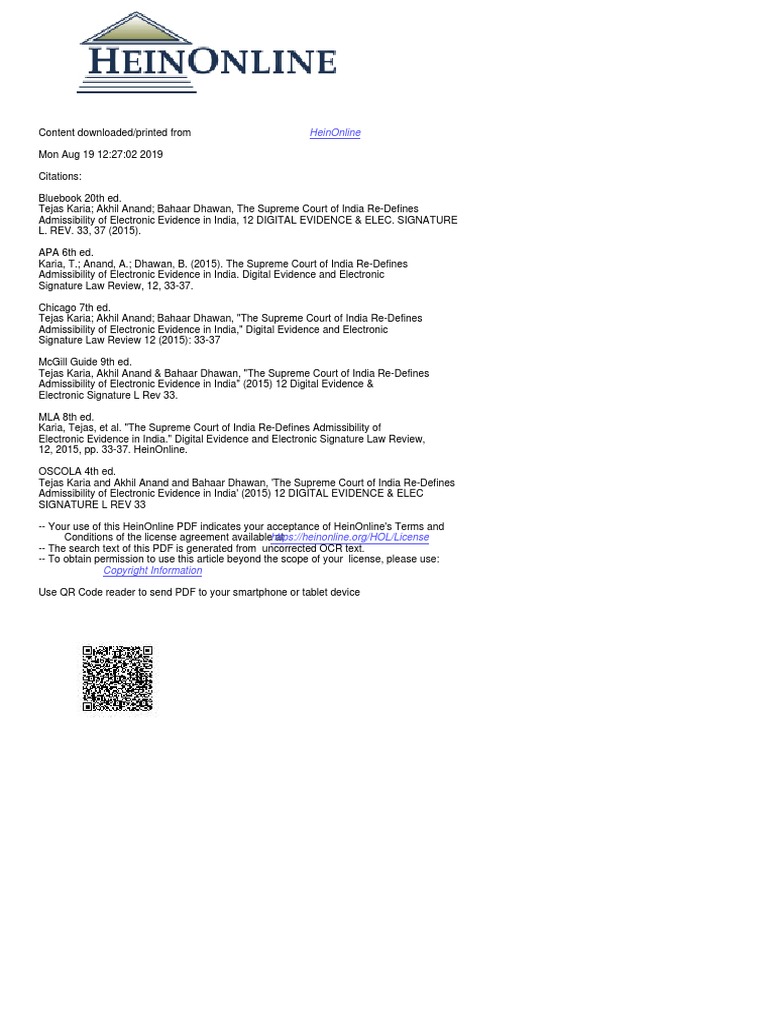 12 Digital Evidence Elec Sign | PDF | Hearsay | Evidence (Law)