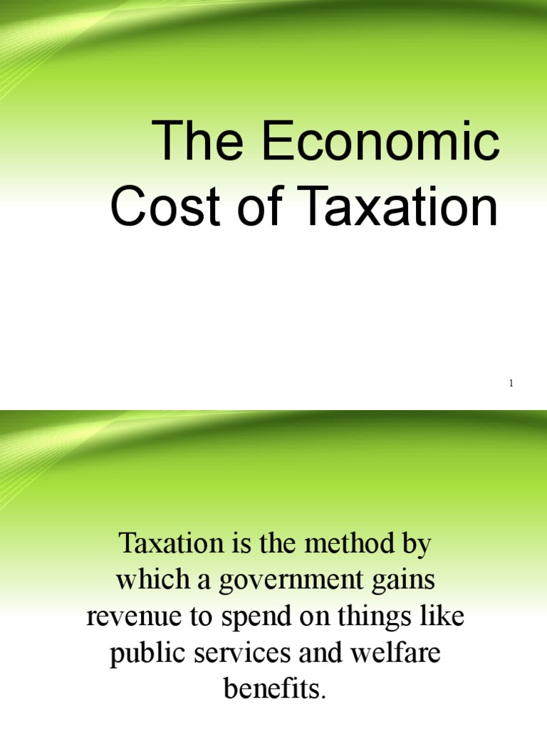 The Economic Cost of Taxation | PDF | Tax Incidence | Price Elasticity ...