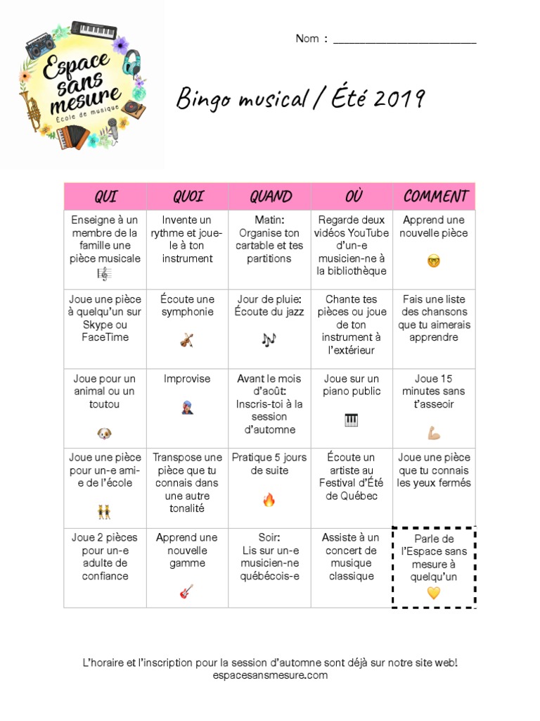 Bingo Musical | PDF