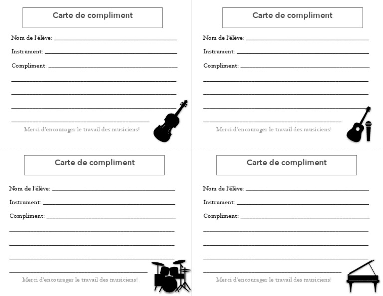 Carte de Compliment | PDF