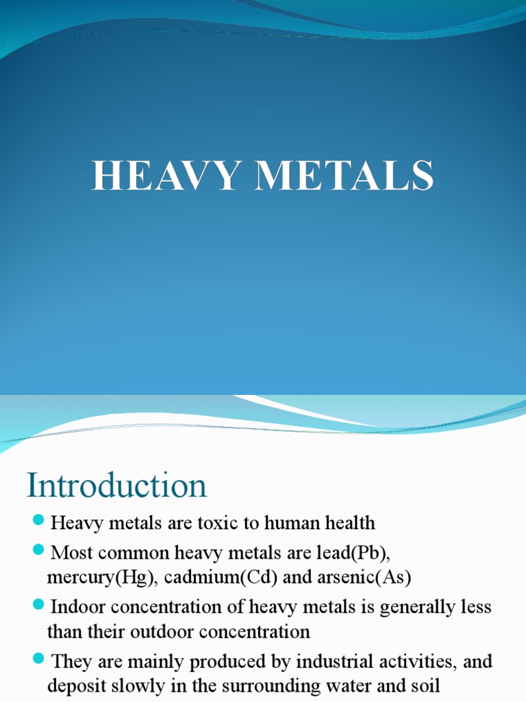 Heavy Metals | PDF | Mercury (Element) | Cadmium
