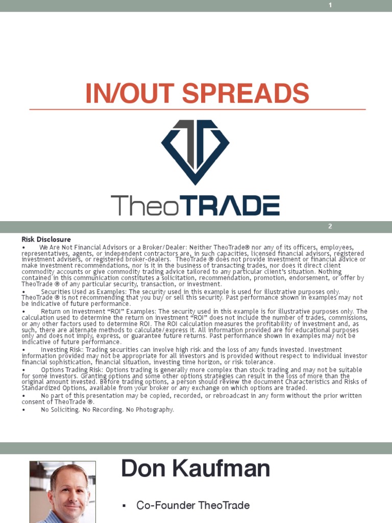 InOut Spreads Class PDF | PDF | Greeks (Finance) | Financial Adviser