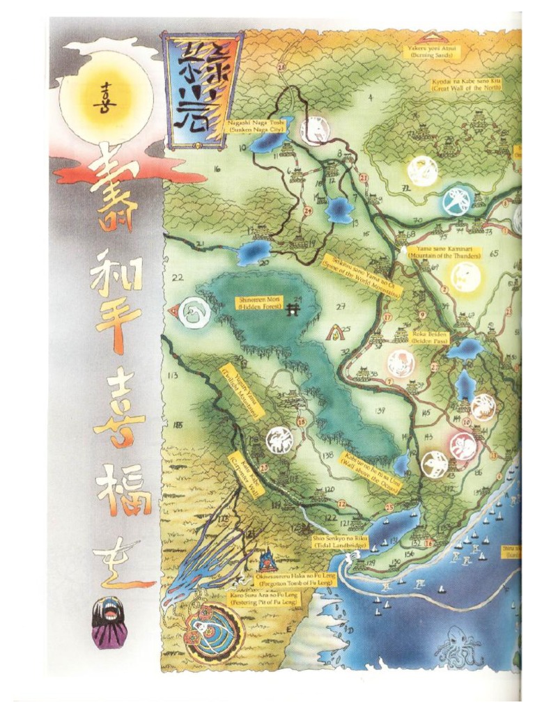 Legend of The Five Rings Rokugan Map | PDF