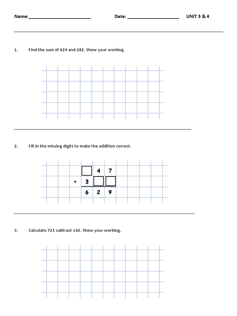 Name: - Date: - Unit 3 & 4 | PDF | Teaching Methods & Materials