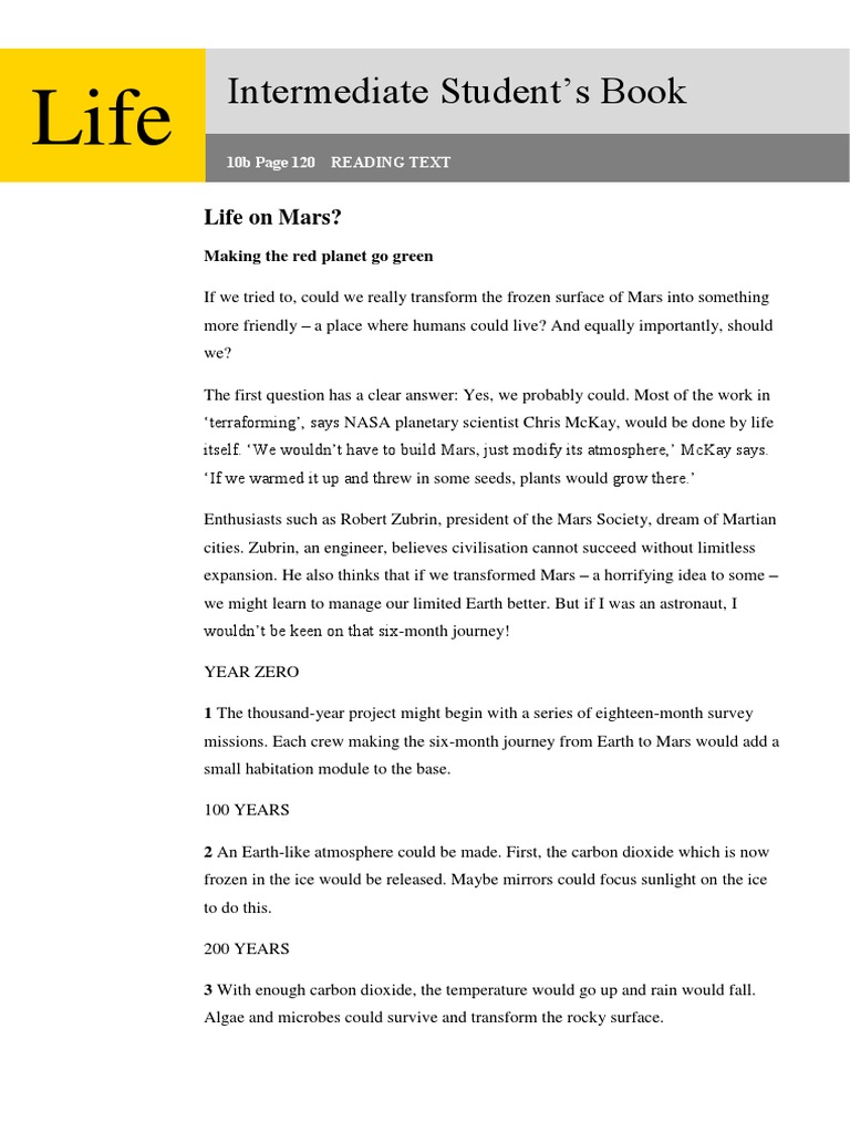 Terraforming Mars: A Future Vision | PDF | Social Science | Science ...