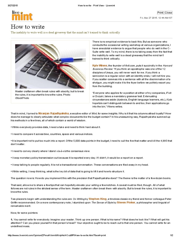 How To Write: The Inability To Write Well Is A Dead Giveaway That The ...