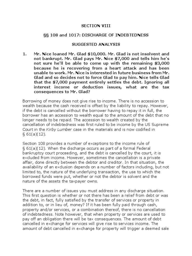 Section 108 and 1017 | PDF | Debt | Bankruptcy