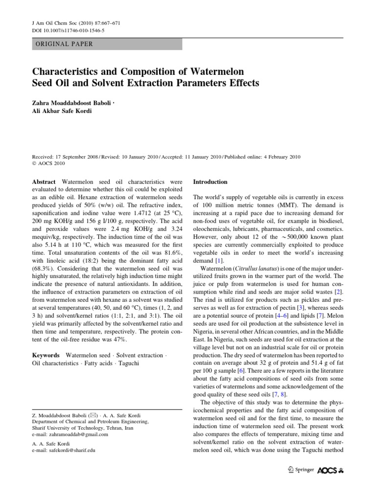 ARTICULO | PDF | Vegetable Oil | Chemical Compounds