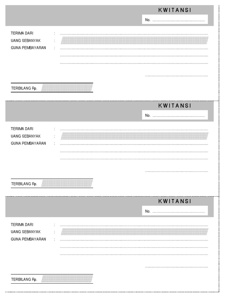 Model KWITANSI | PDF | Bisnis