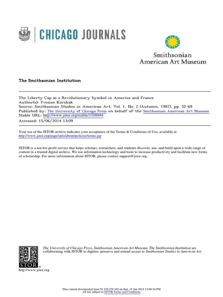 The Liberty Cap As A Revolutionary Symbol in America and France | PDF