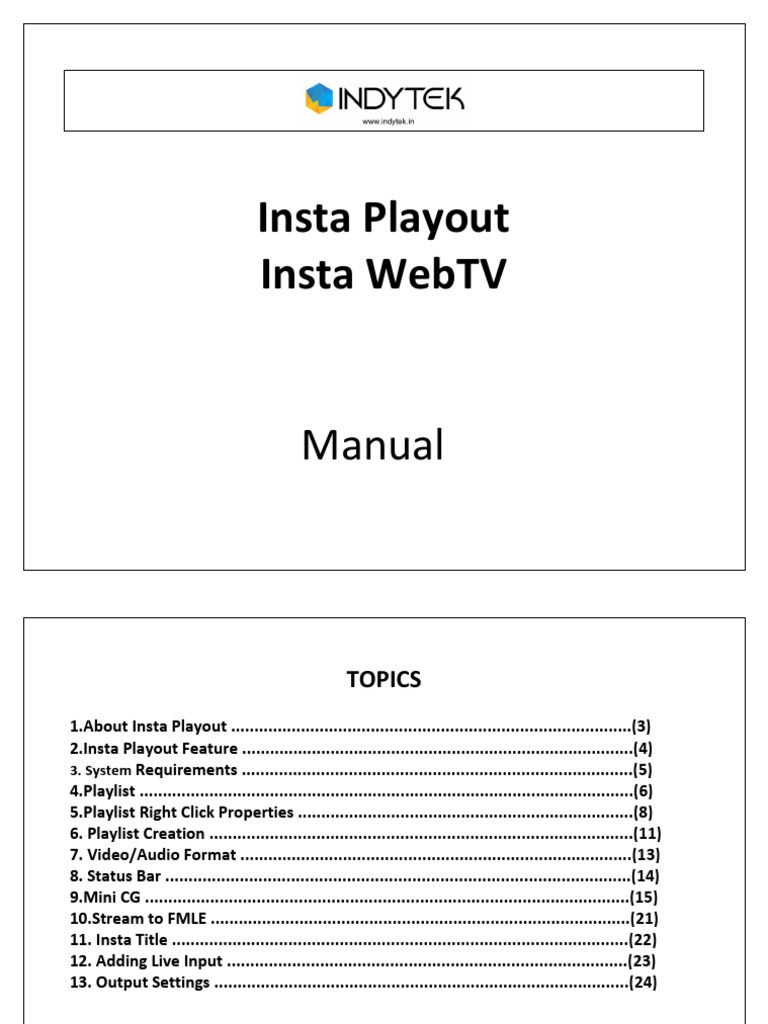 Insta Playout | PDF | Adobe Flash | Computer Graphics