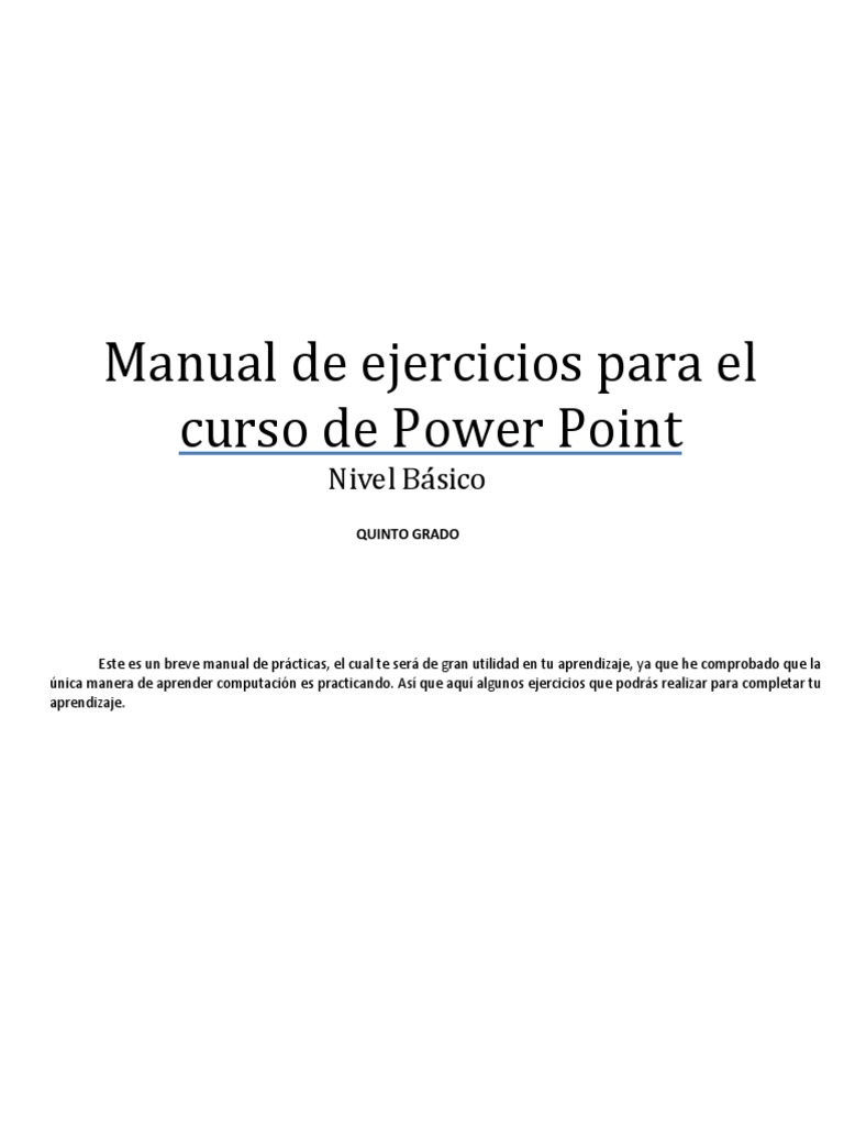 Practicas de Power Point | PDF | Microsoft PowerPoint | Aprendizaje