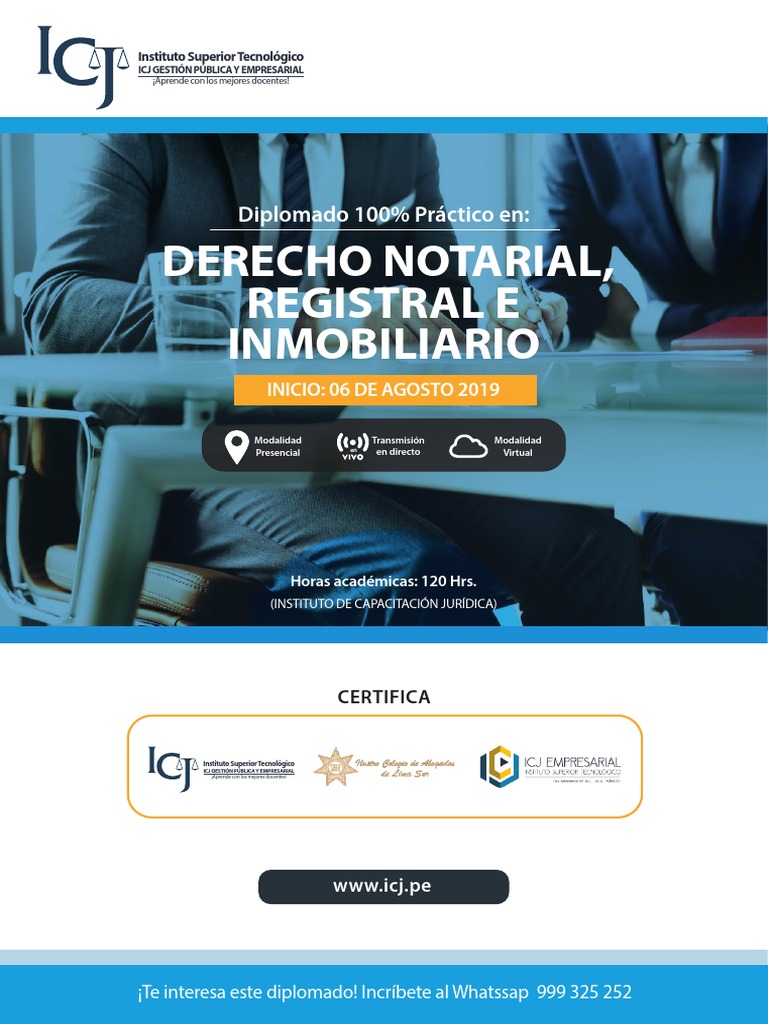 Diplomado en Derecho Notarial, Registral e Inmobiliario: Una guía práctica para entender y ...