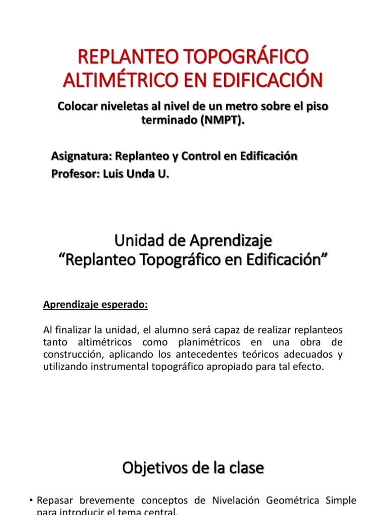 Replanteo Topografico en Edificación | PDF | Topografía | Enseñanza de matemática
