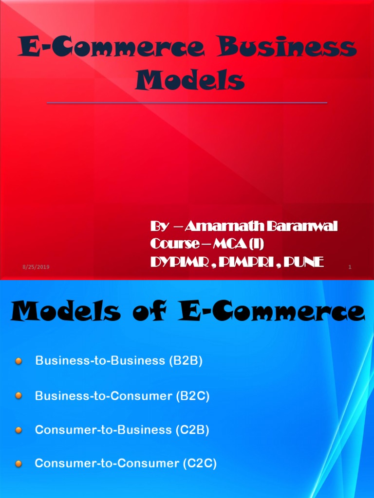 E-Commerce Business Models Overview | PDF | Business | Finance & Money ...