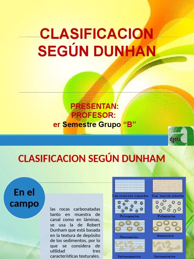 Clasificacion Dunham PDF | PDF | Caliza | Compuestos de carbono