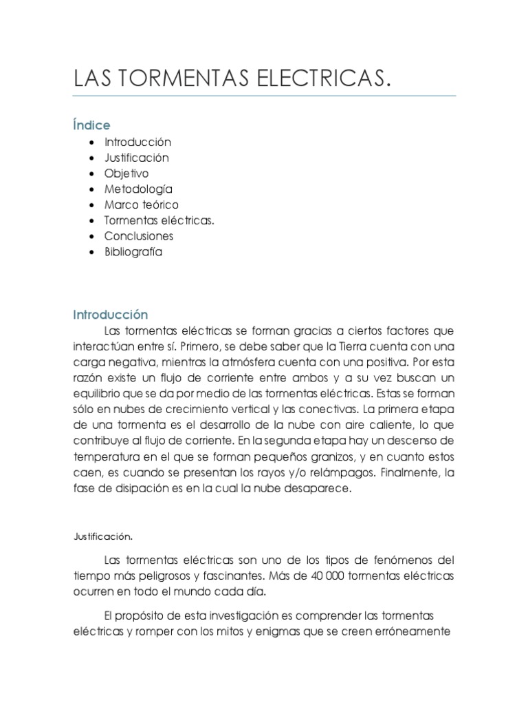 Las Tormentas Eléctricas | PDF | Tormenta | Cielo