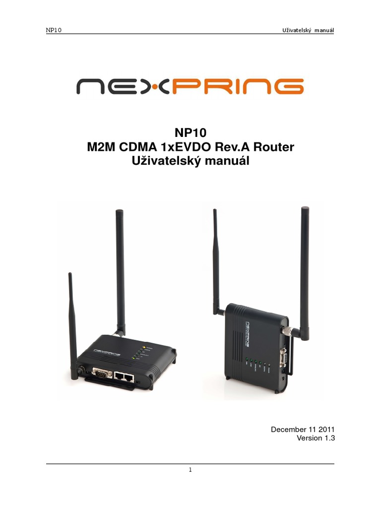 Cdma Wi-Fi Router Nexpring Np10-1 | PDF