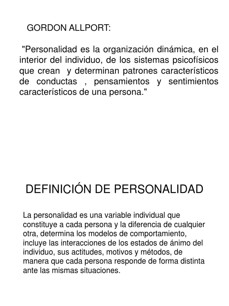 Características del Temperamento y Personalidad | PDF | Temperamento ...