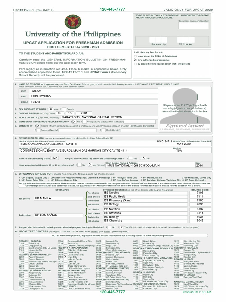 Upcat 2020 1204457777 PDF | PDF | Philippines