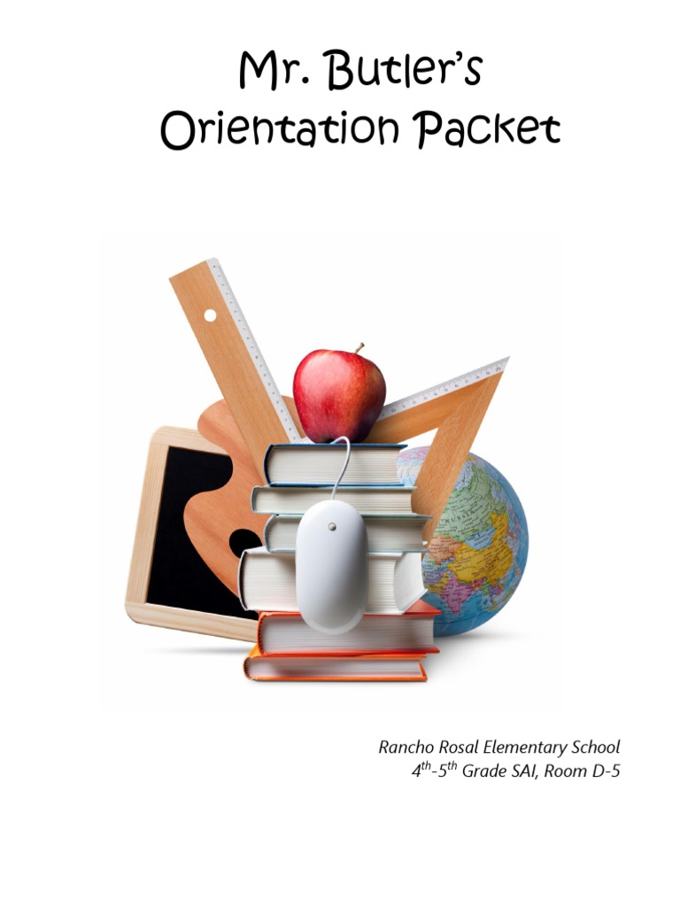 Orientation Packet | PDF | Candy | Teachers