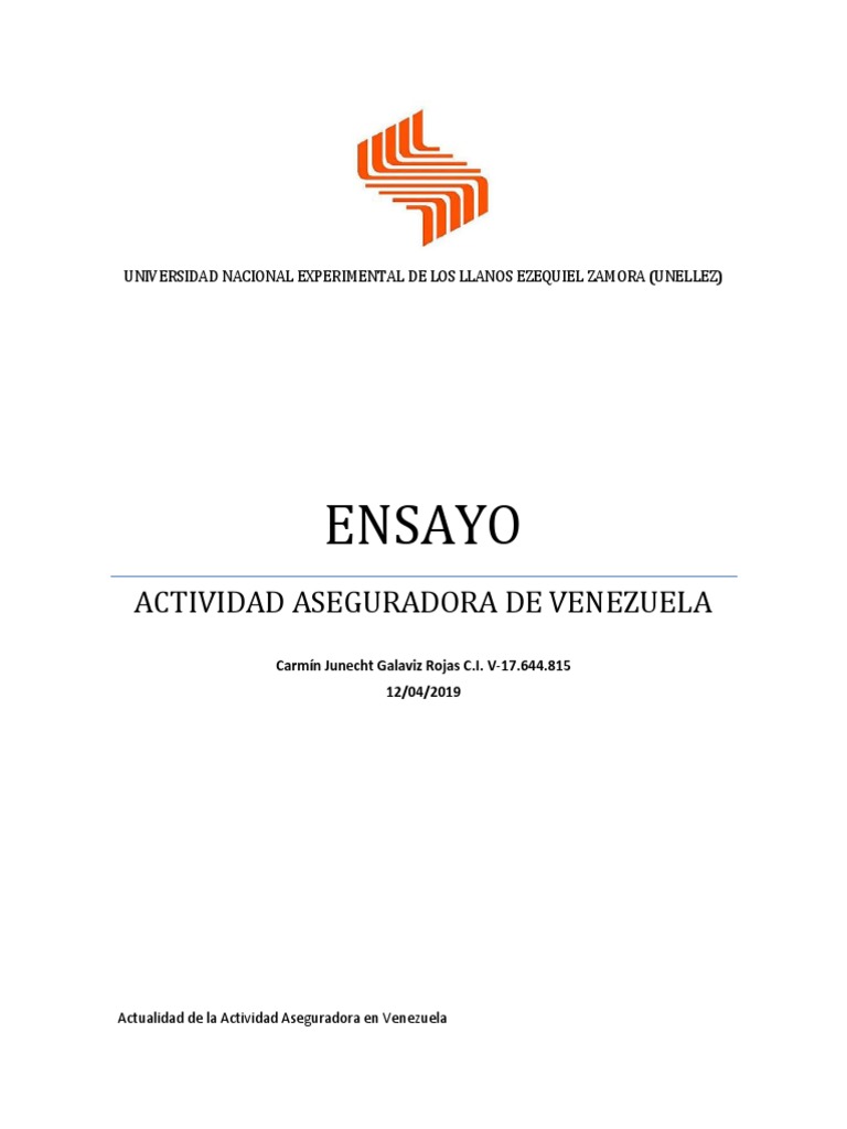 Actividad Aseguradora en Venezuela | PDF | Póliza de seguros | Seguro