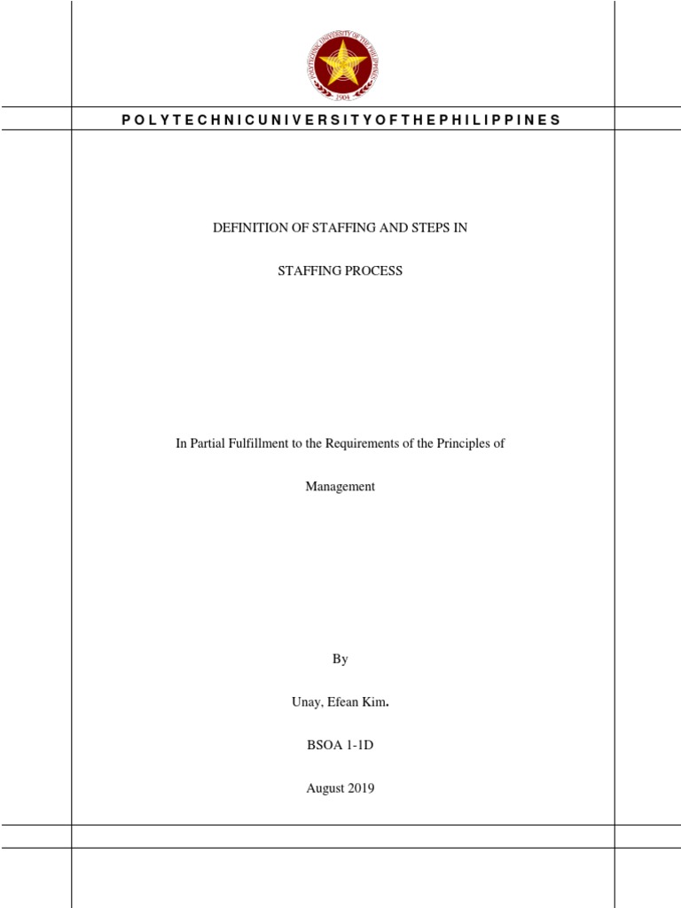 Definition of Staffing and Steps in | PDF | Human Resources | Employment