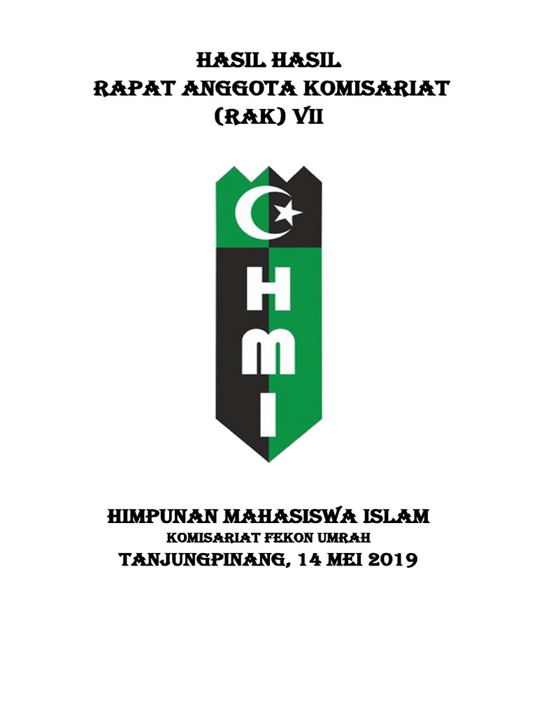 Draft Rak Hmi Komisariat Fekon Umrah | PDF