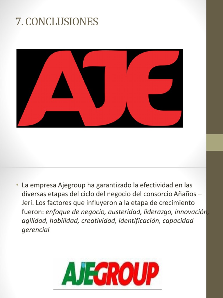 Conclusiones Aje Group | PDF