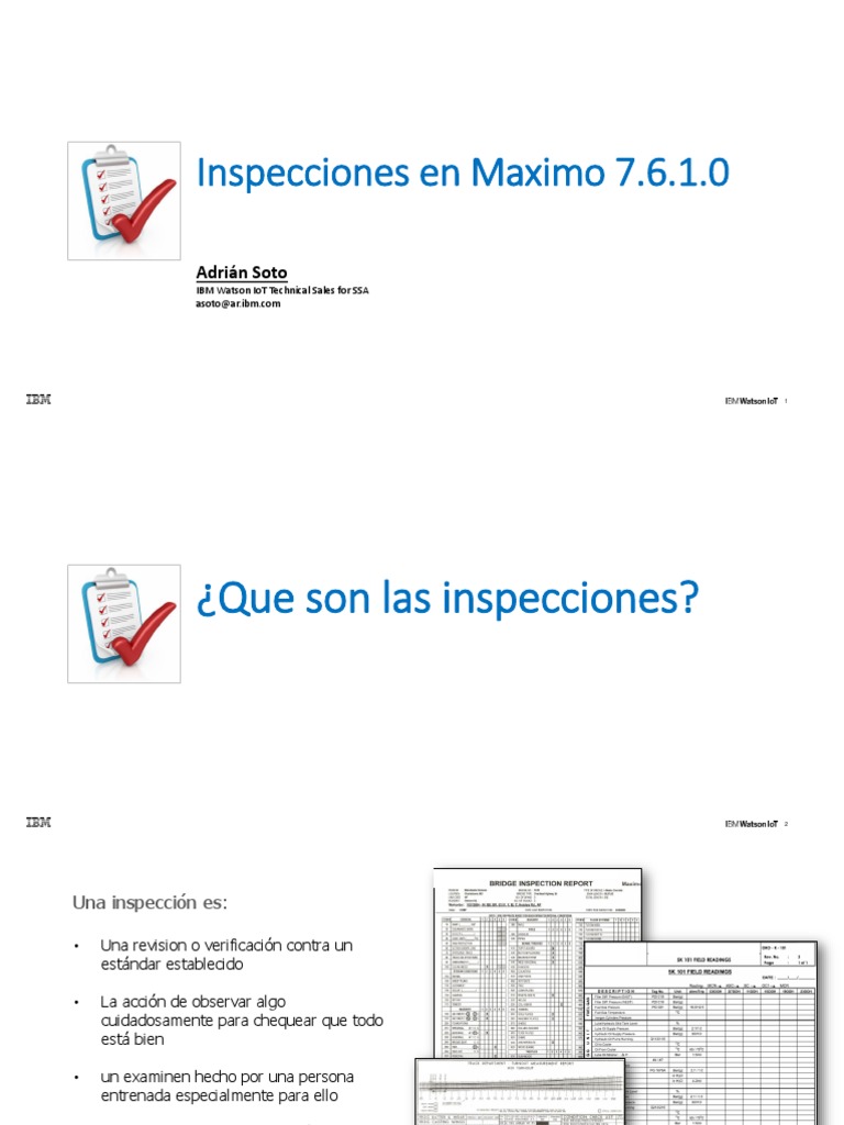 Formulario de Inspección en Maximo 7.6.1.0 | PDF | Ingeniería ...