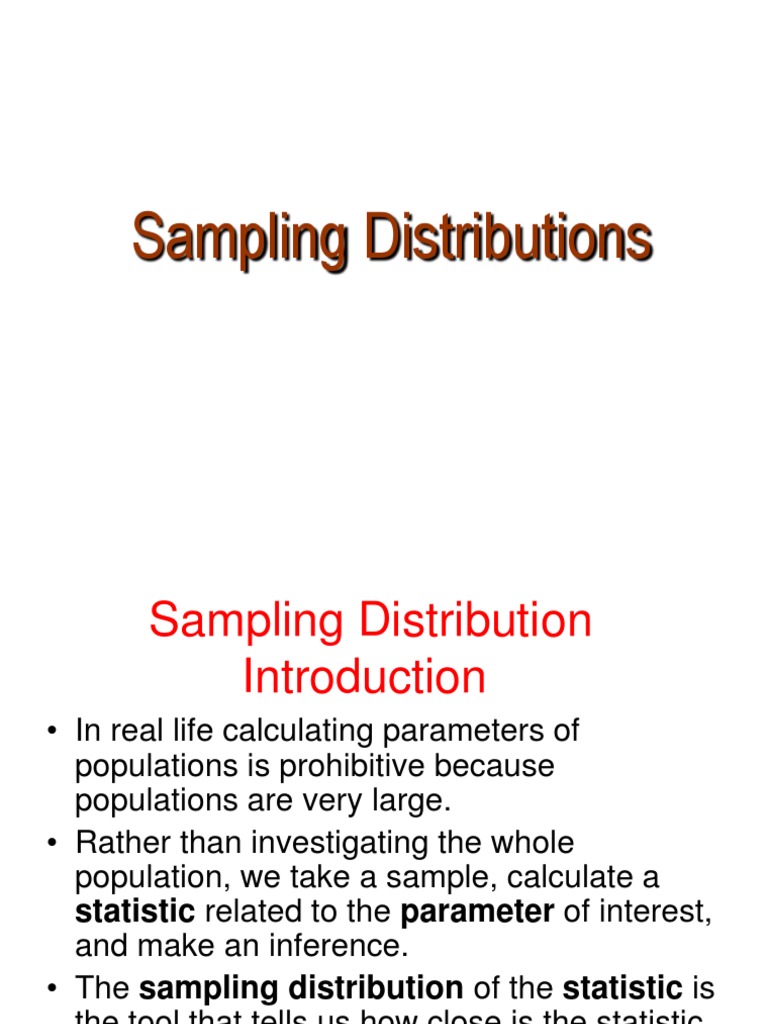 Sampling Distributions Explained | PDF | Estimator | Standard Error