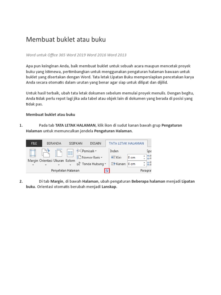 Cara Membuat Buklet di Microsoft Word | PDF