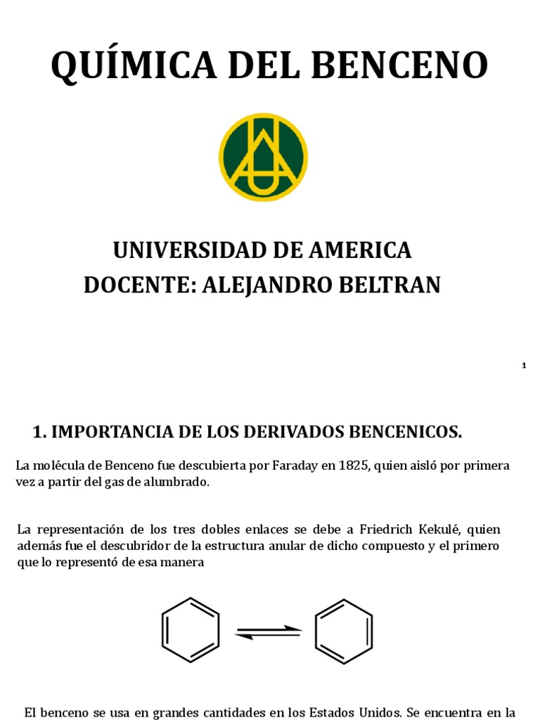 8-Quimica Del Benceno | PDF | Benceno | Hidrocarburos aromáticos