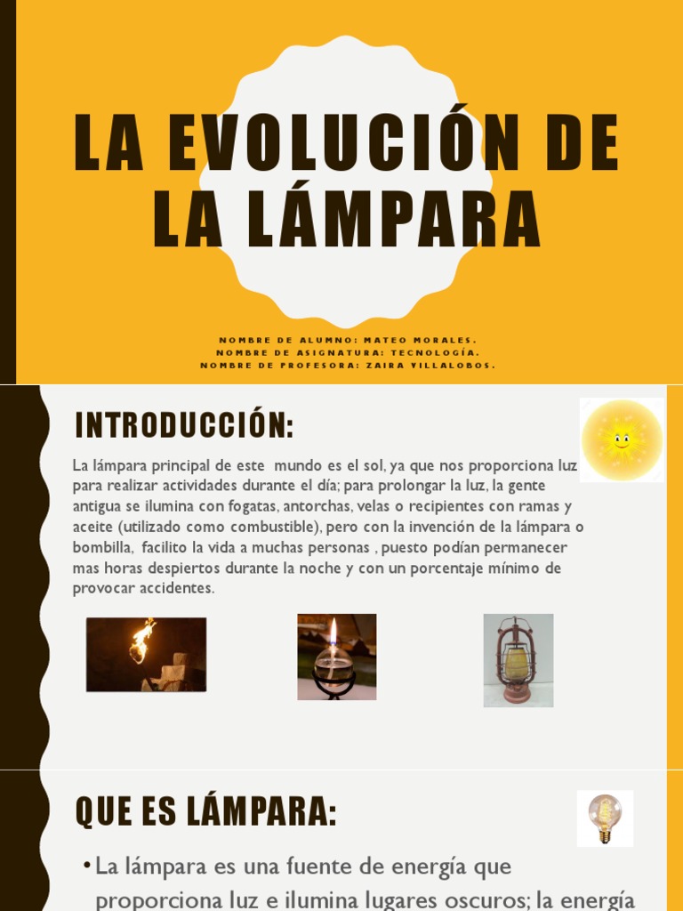 Evolución y Futuro de las Lámparas | PDF | Bombilla incandescente | Diodo emisor de luz