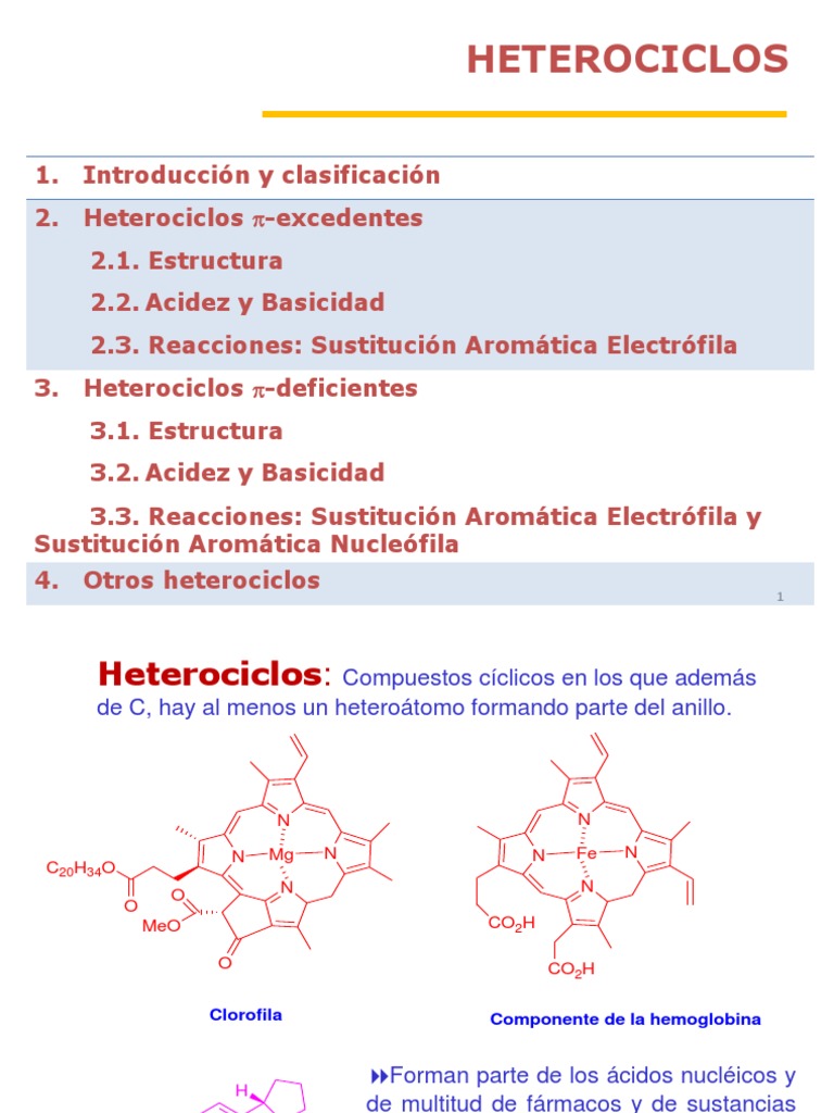 Heterociclicos Reactividad | PDF | Piridina | Compuestos de carbono