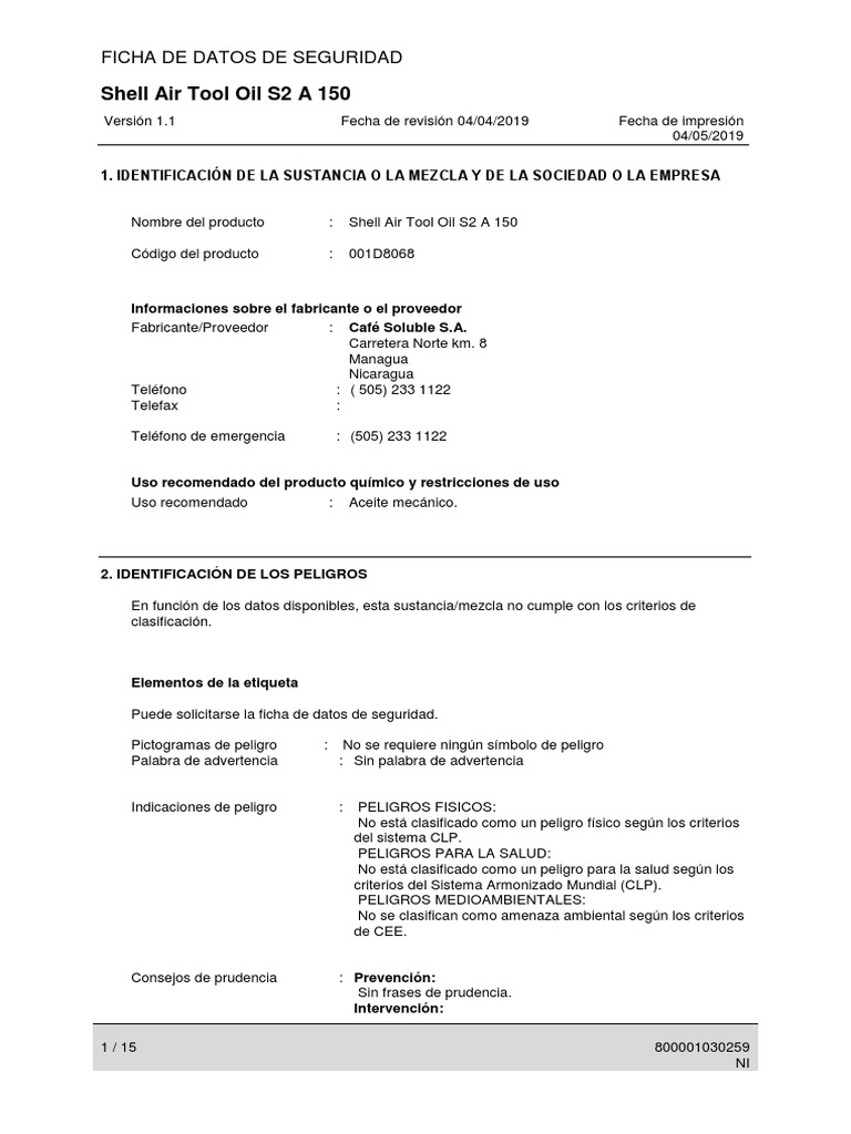Gsap - Air Tool s2 A 150 | Descargar gratis PDF | Guante | Contaminación