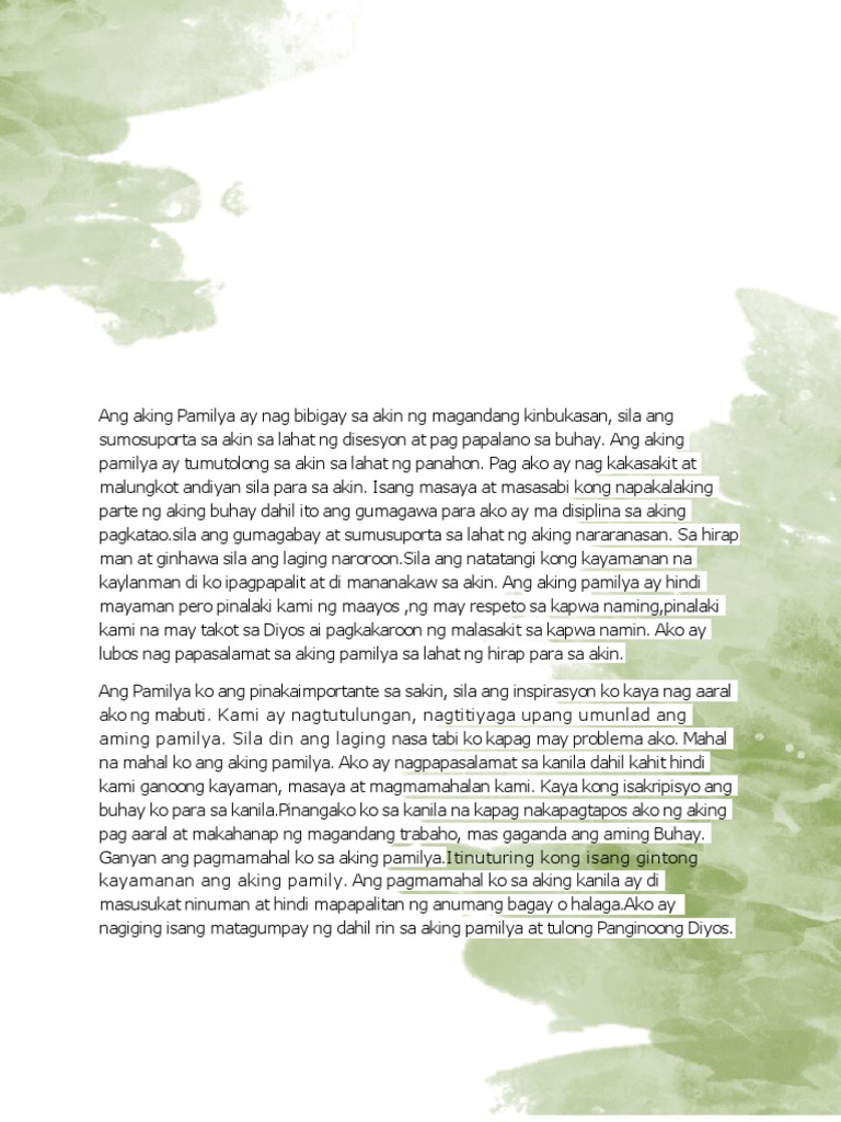 Ang Aking Pamilya | PDF