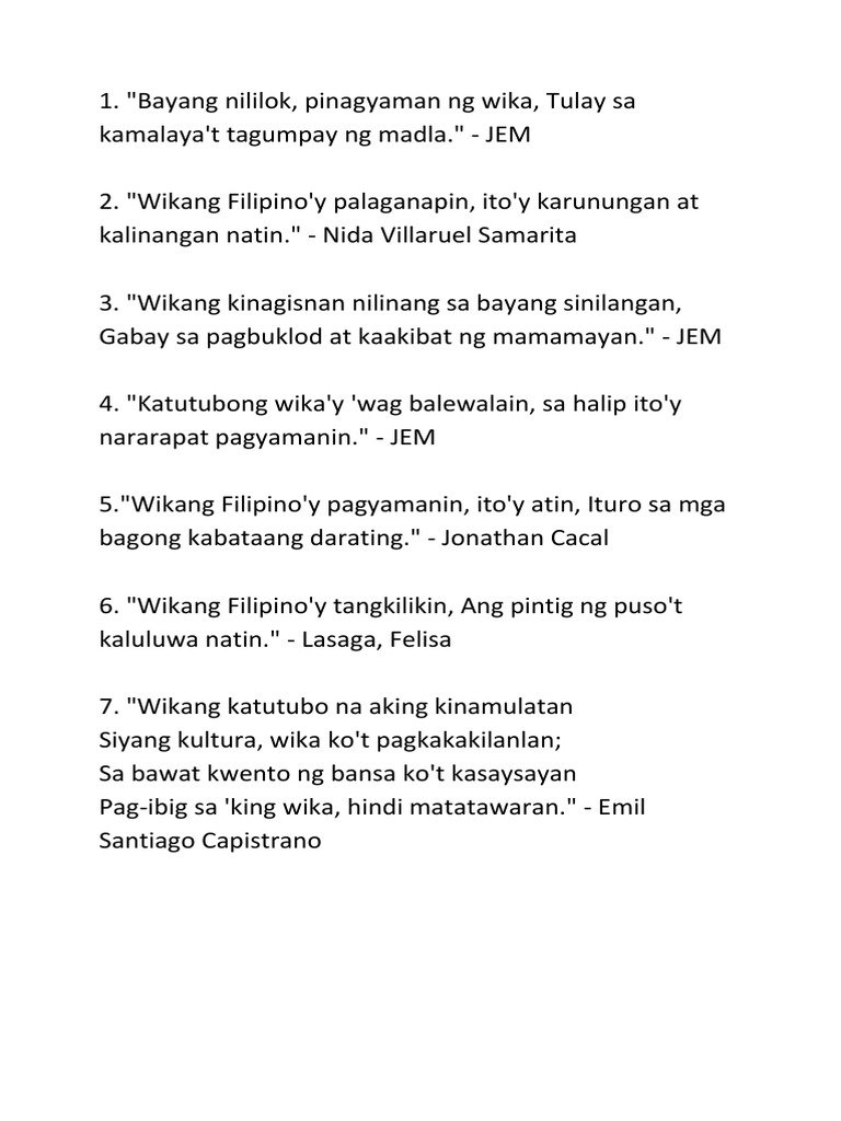 Slogan Buwan NG Wika | PDF